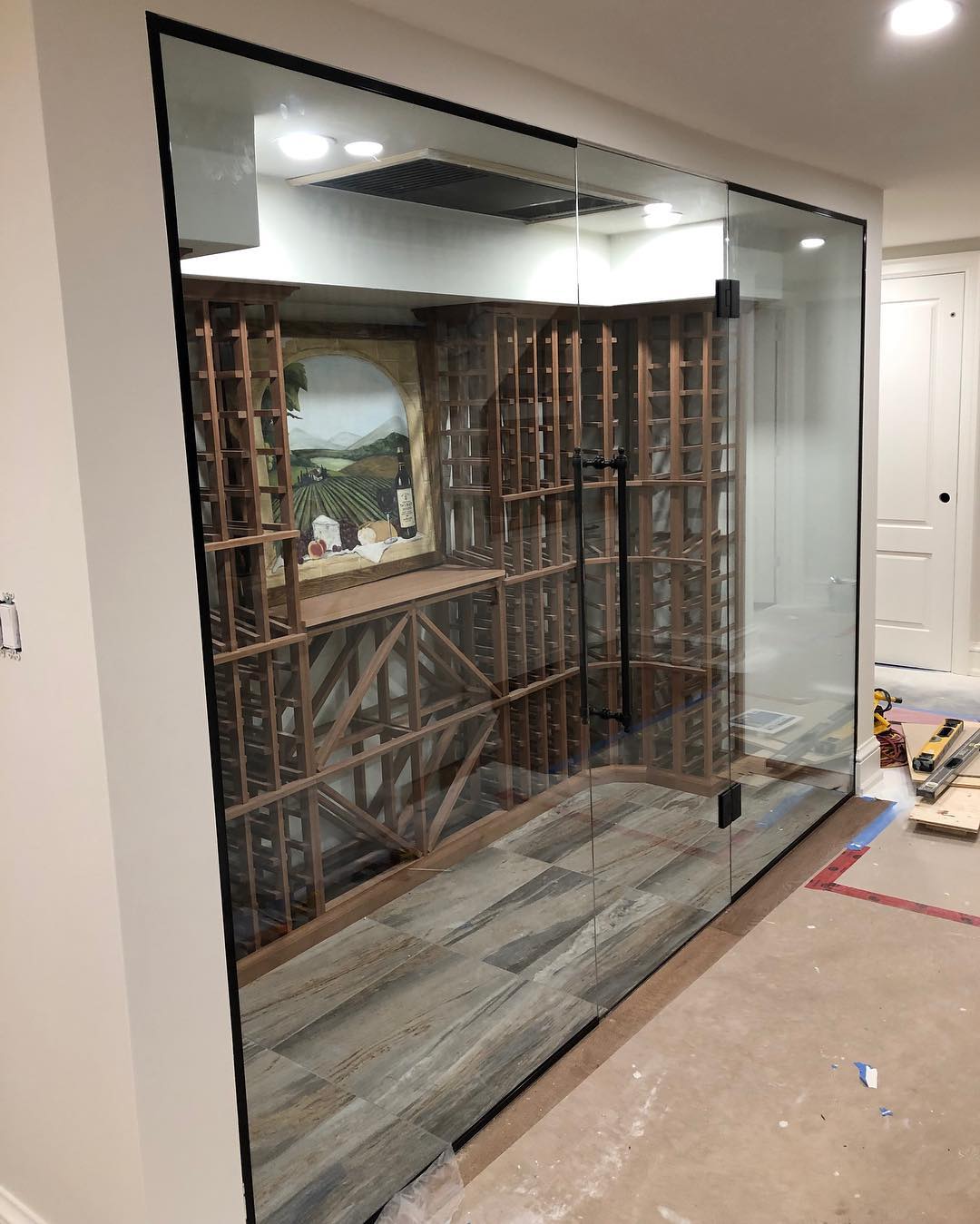 Glass Wine Cellars | Custom Wine Cellars | Shower Lagoon