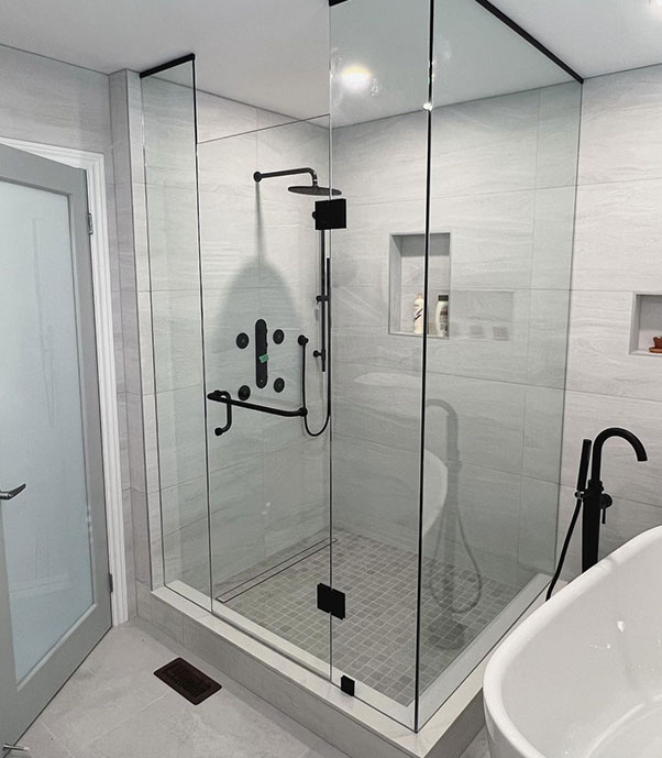 Custom Corner Shower Glass Enclosures | Shower Lagoon